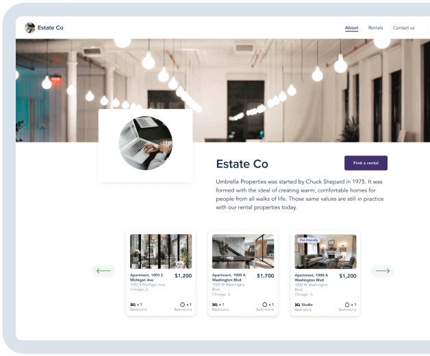 Create a rental property website: rental listings website by TenantCloud